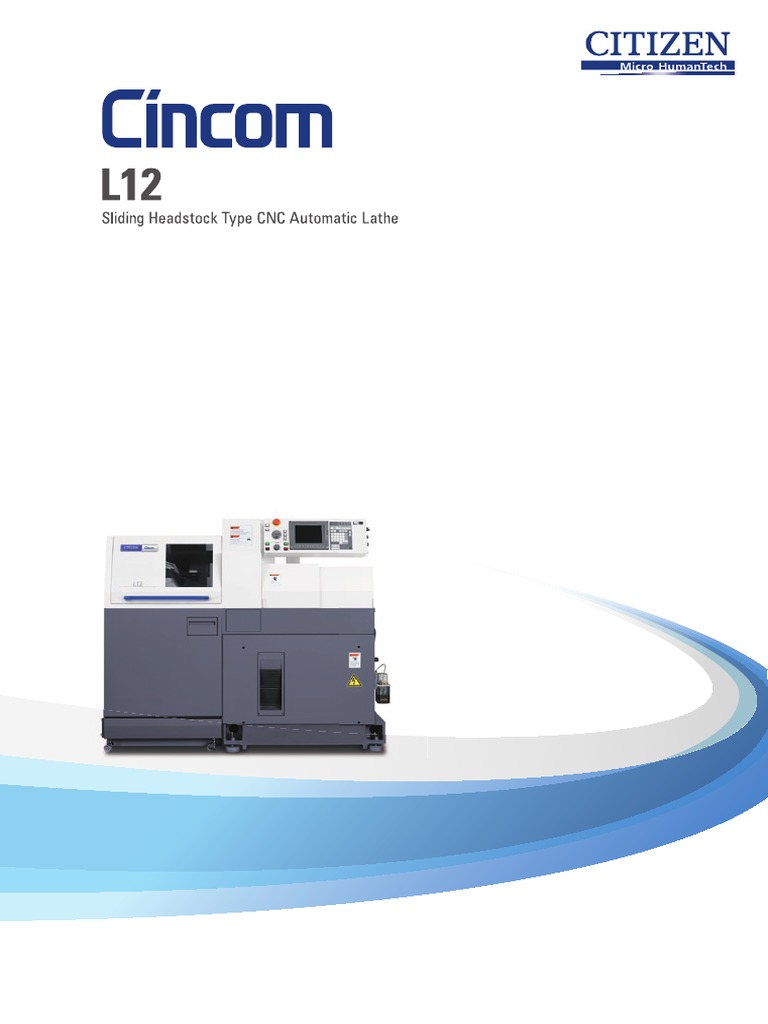 Cincom L12 | PDF | Machining | Drilling