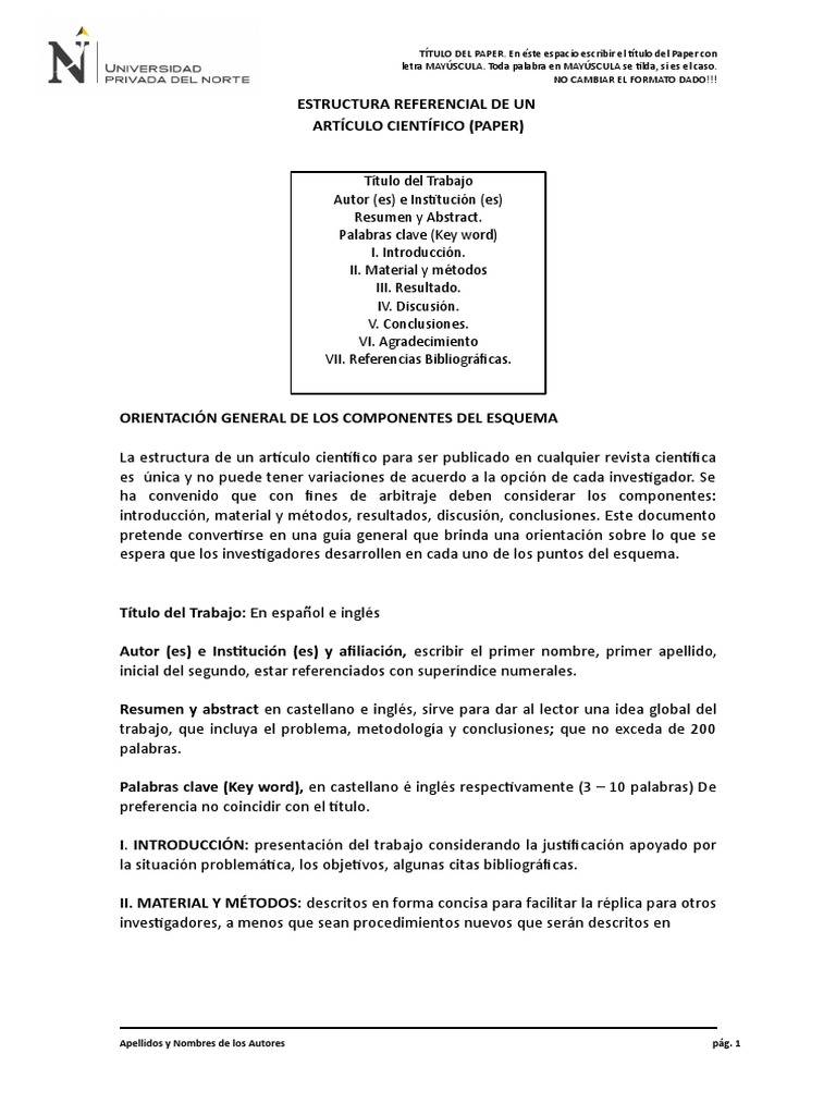 Estructura Básica Del Paper | PDF | Epistemología | Science