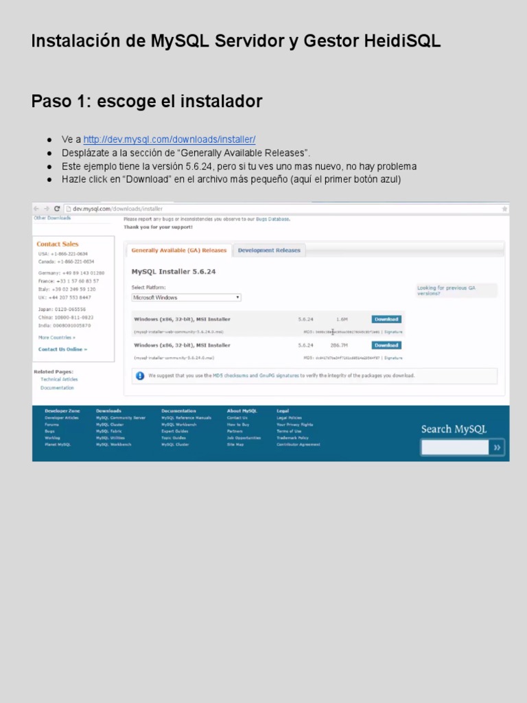02 01 Instalar MySQL y HeidiSQL | PDF | Archivo de computadora | Bases ...