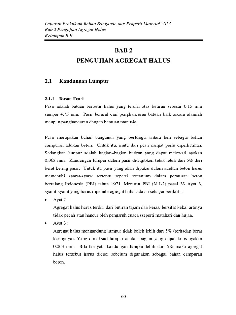 Agregat Halus | PDF