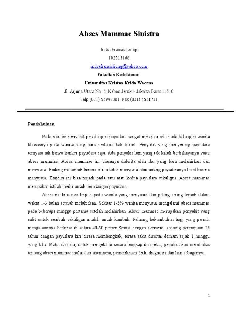 Abses Mammae Sinistra | PDF