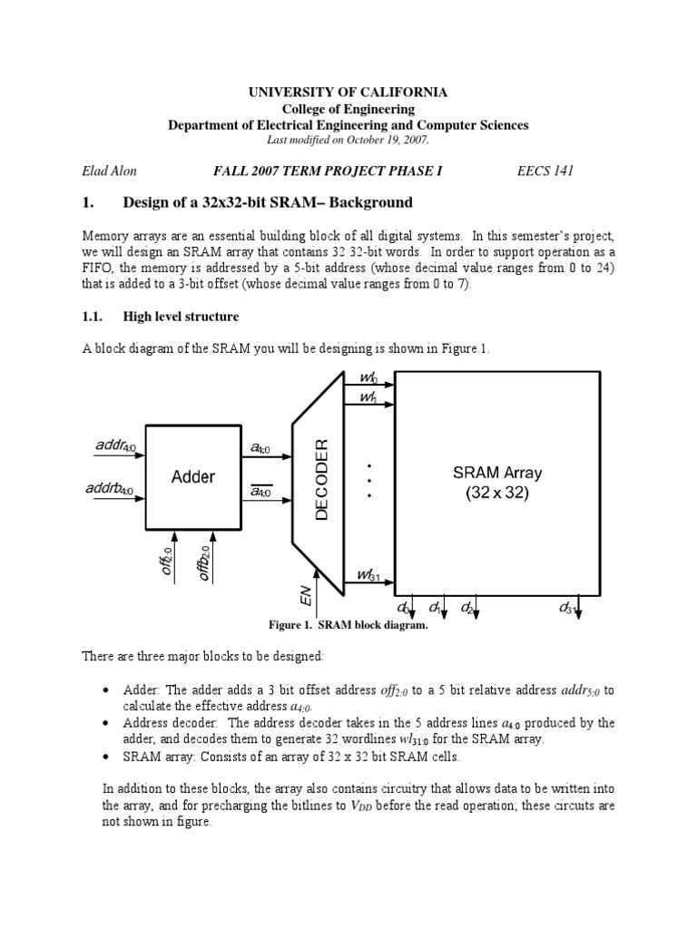 Sram Low Power Decoder | PDF | Random Access Memory | Array Data Structure