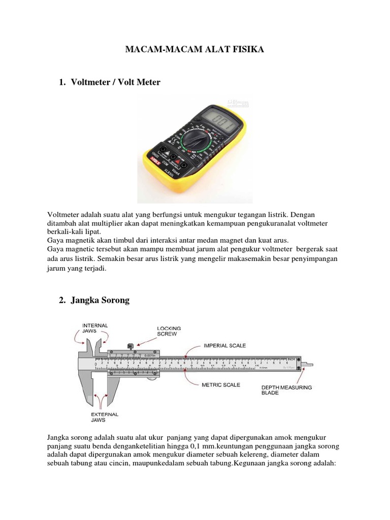 Alat-Alat Fisika dan Fungsinya | PDF