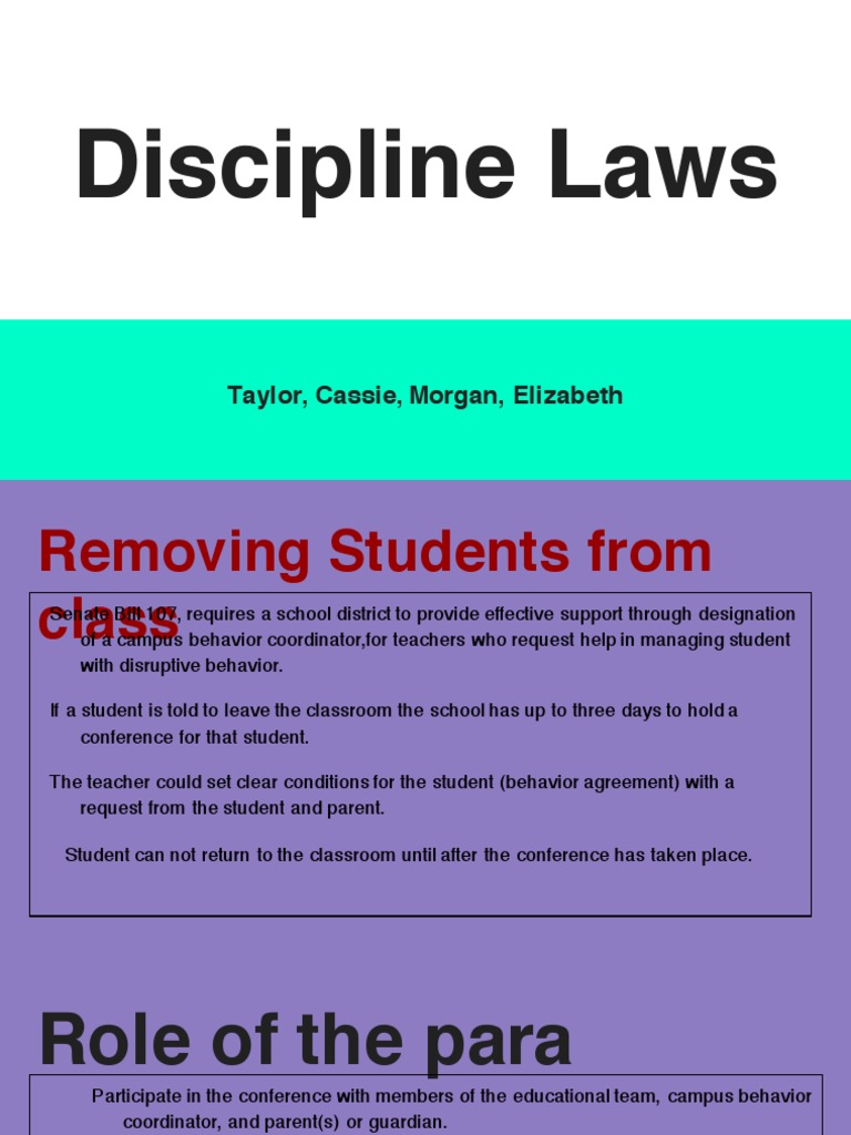 Laws | PDF | Special Education | Teachers