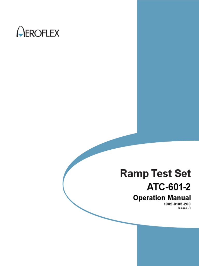 IFR AEROFLEX ATC 601 2 Mode S A C Transponder Ramp Test Set Manual ...
