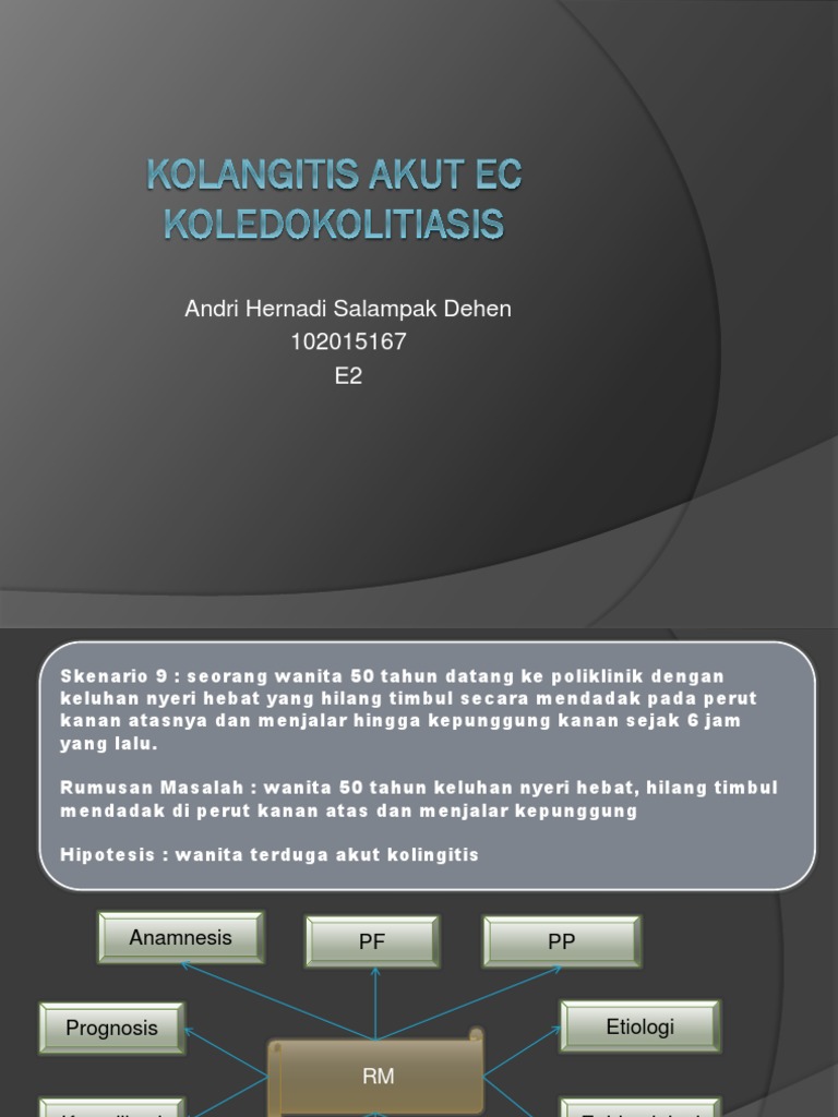 Blok 17 PPT Kolangitis Akut Ec Kolitiasis | PDF