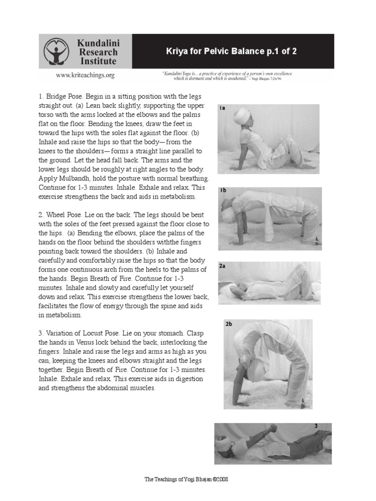 Kriya For Pelvic Balance PDF | PDF | Hand | Breathing