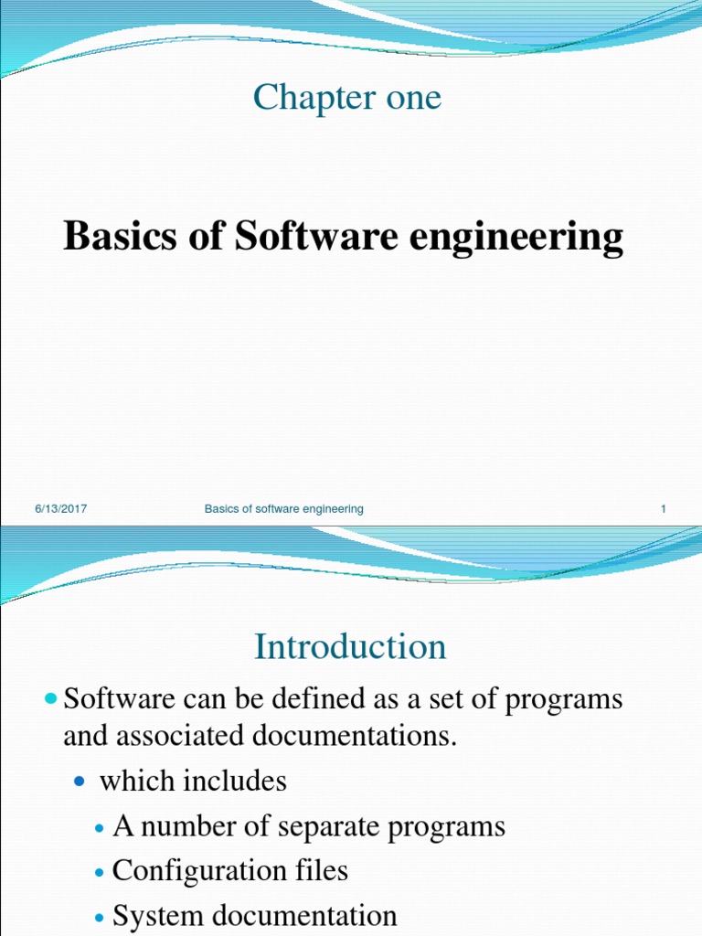 Chapter One: Basics of Software Engineering | PDF | Conceptual Model ...