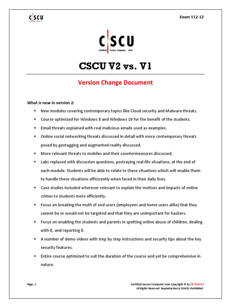 CSCU v2 Version Change Document | PDF | Ios | Backup