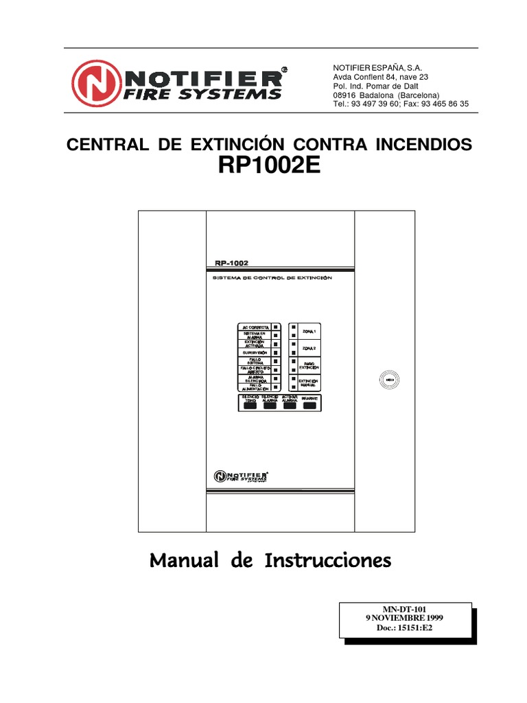 Manual de Instalación RP-1002 Notifier | PDF | Diodo emisor de luz | Relé