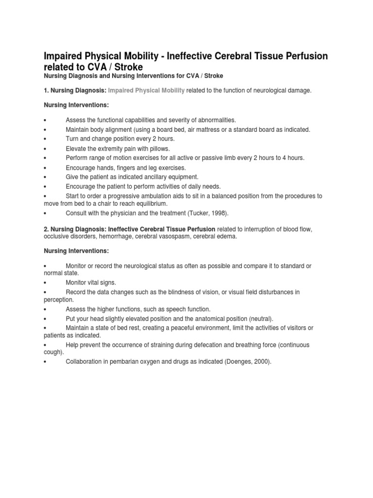 Impaired Physical Mobility | PDF | Wellness