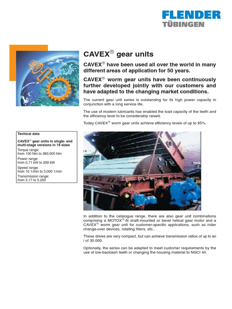 An Overview of CAVEX Worm Gear Units: Applications, Technical ...