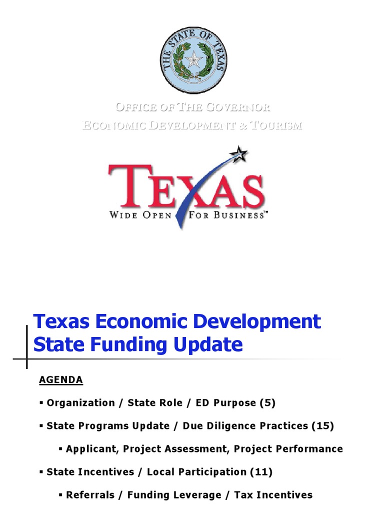 Requirements For TEF Grant | PDF | Texas | Economic Development