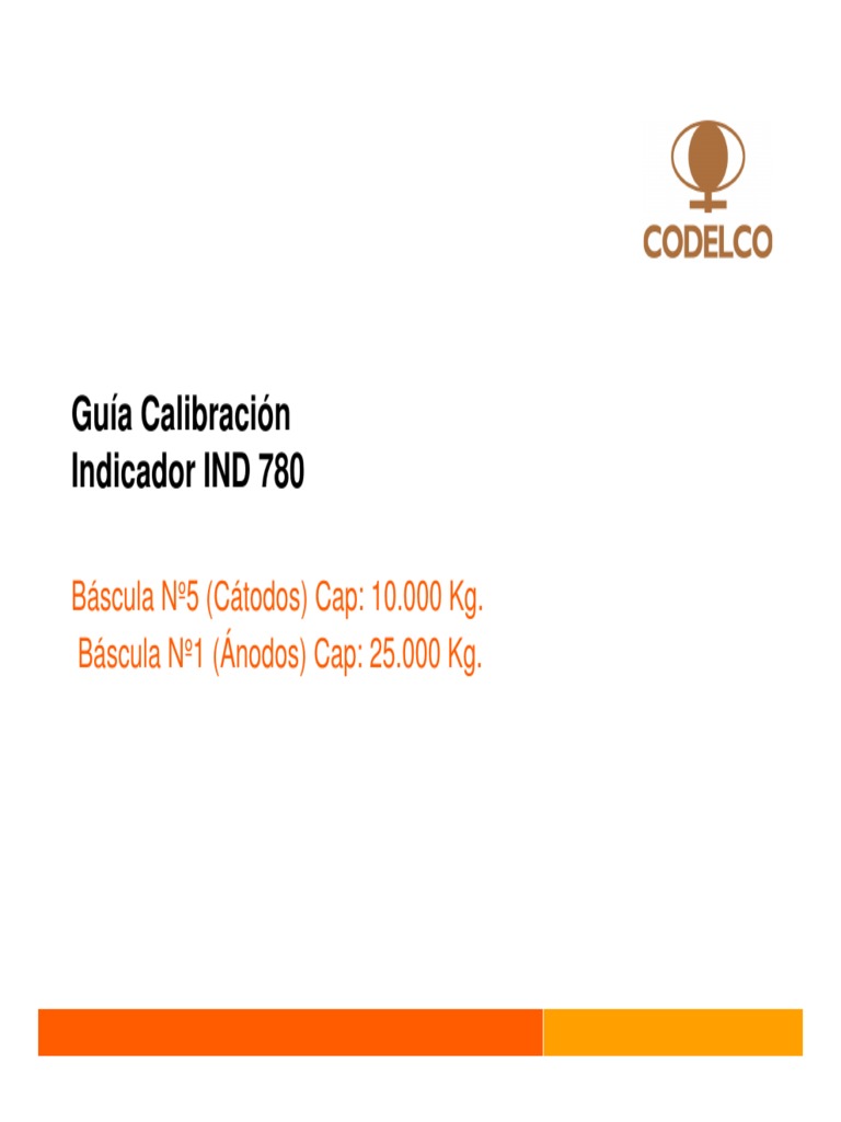 Calibración Indicador IND780 | PDF | Balanza | Calibración