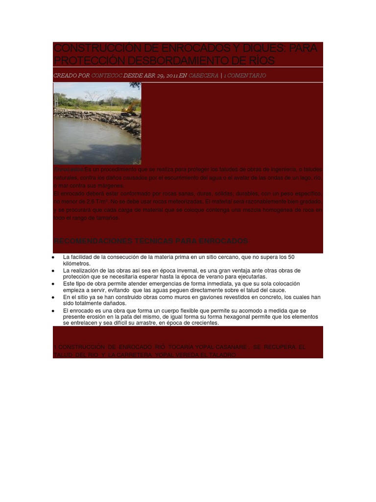 Construcción de Enrocados y Diques | PDF | Fundación (Ingeniería ...
