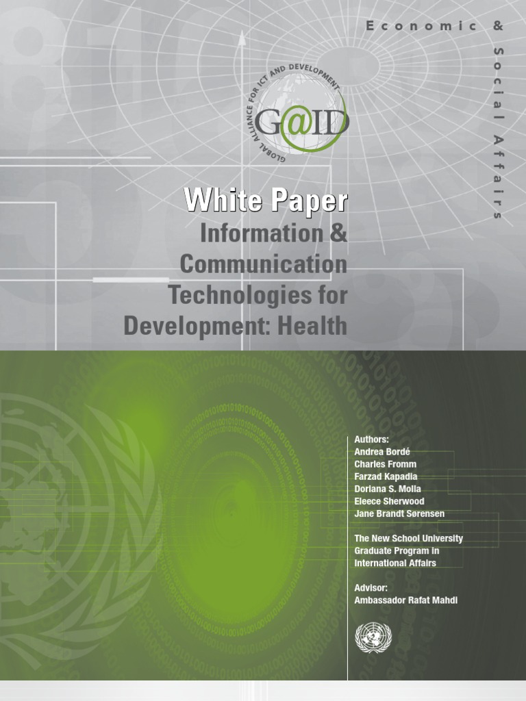 GAID White Paper On ICT4D Health | PDF | Millennium Development Goals ...