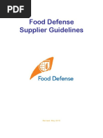 Food Defense Plan Template | PDF | Vulnerability (Computing) | Security