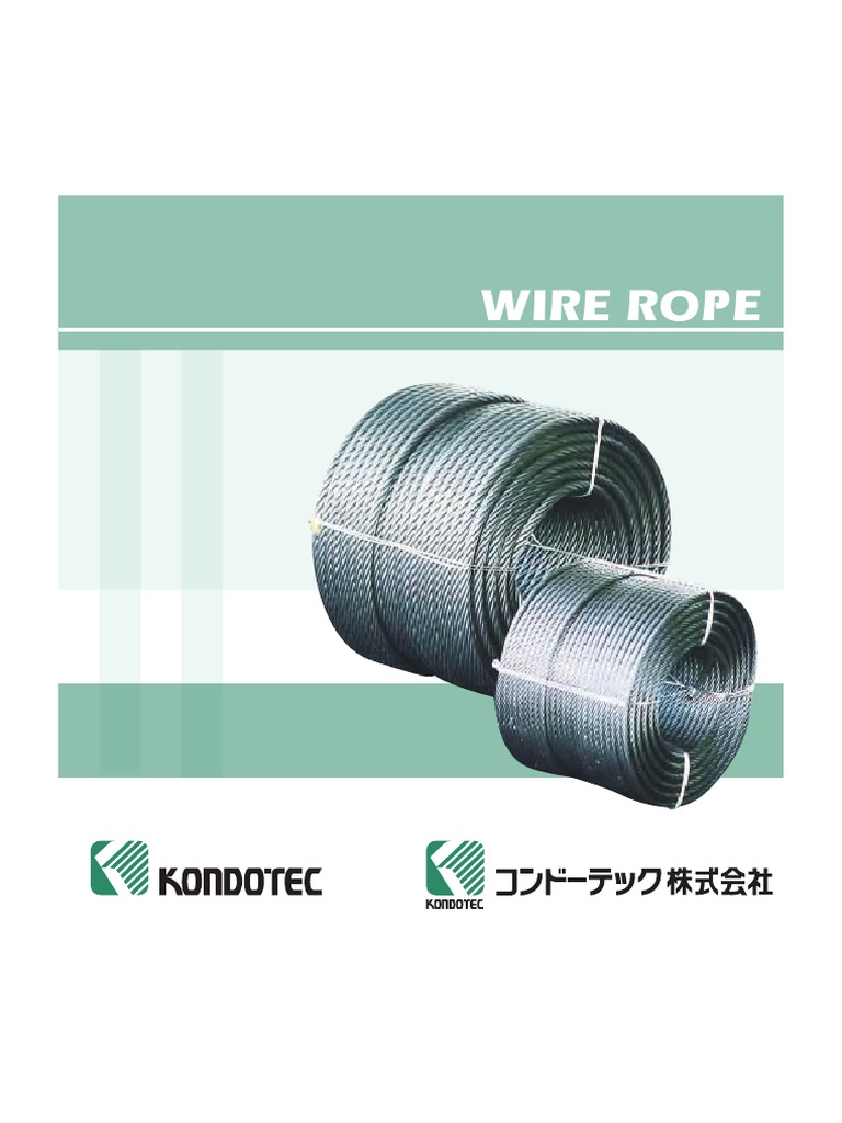 Kondotec Wire Rope Catalog | PDF | Rope | Wire