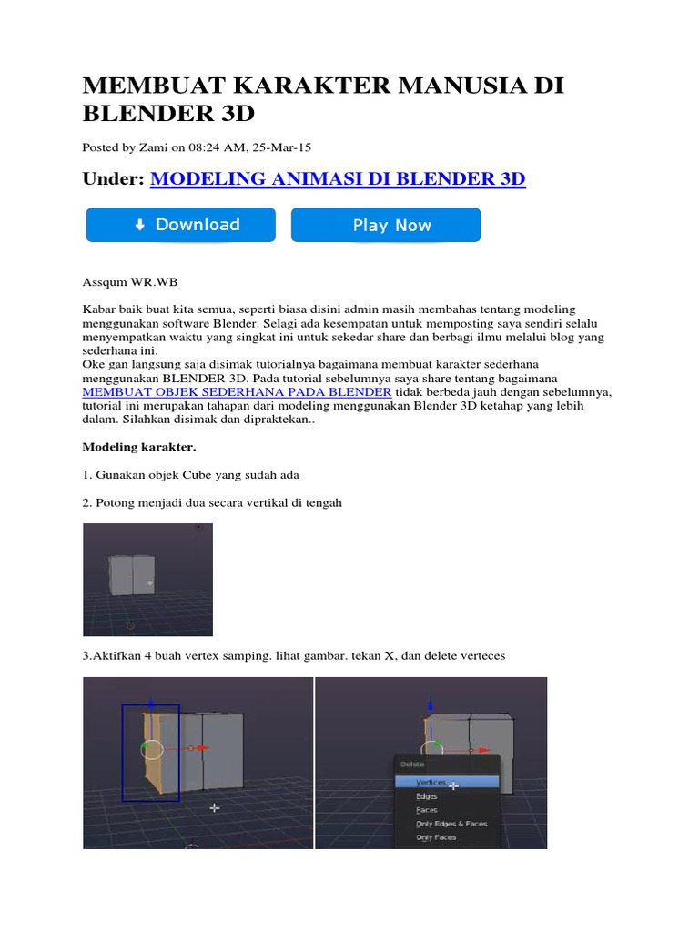 Tutorial Blender 3D | PDF