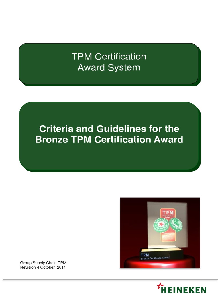 TPM Bronze Award Criteria and Guidelines Oct - 2011 - Rev - 4 | PDF ...