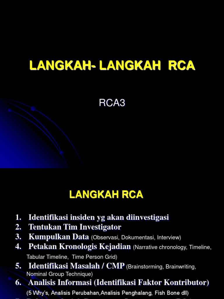 Langkah Langkah RCA | PDF