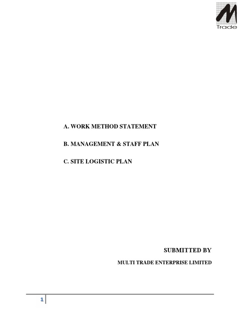 Work Method Statement | PDF | Truck | Logistics