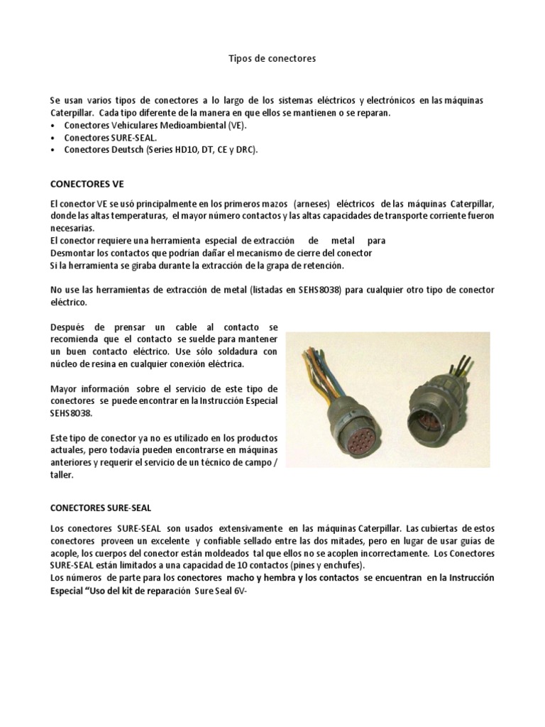 Tipos de Conectores | PDF | Conector eléctrico | Herramientas