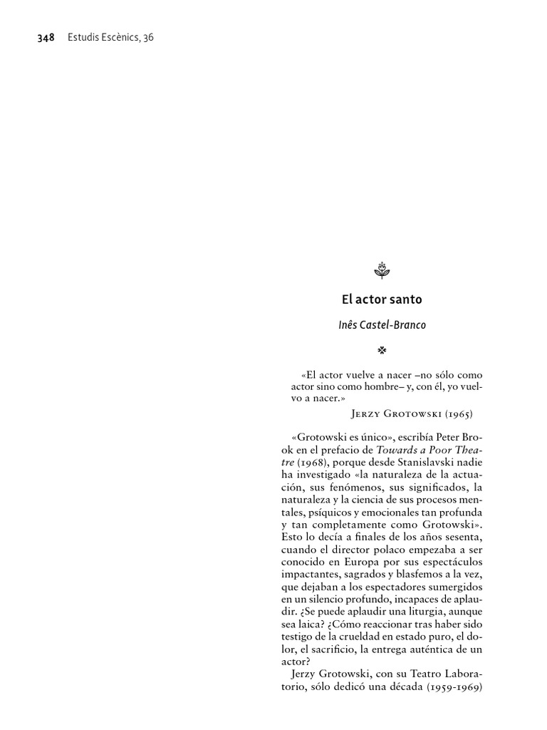 Actor Santo | PDF | Teatro | Amor