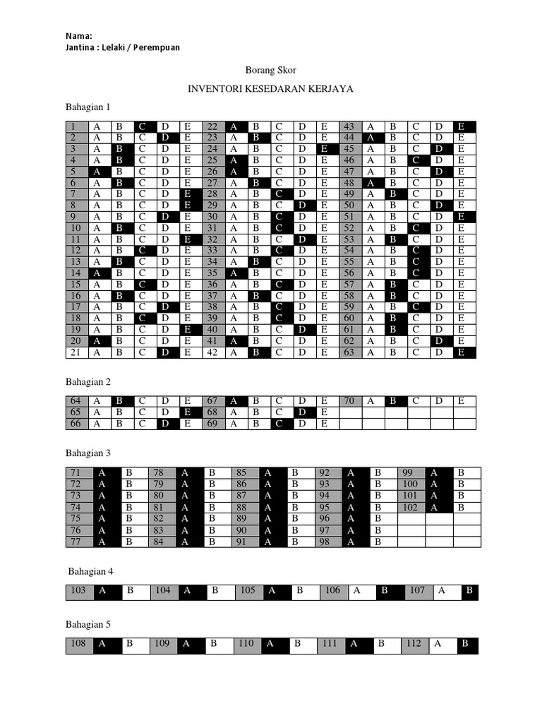 Skema Jawapan IKK | PDF