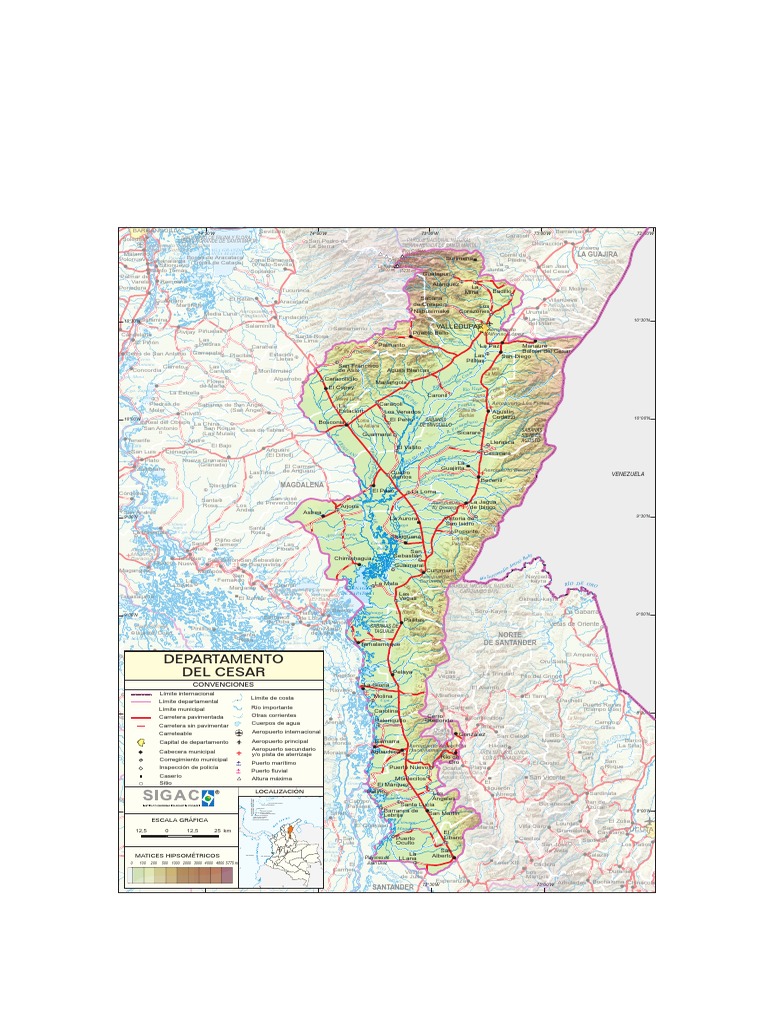 Mapa Del Cesar PDF | PDF