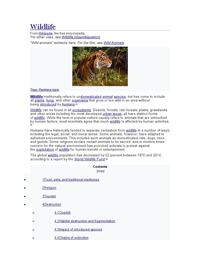 Wildlife | Download Free PDF | Wildlife | Conservation