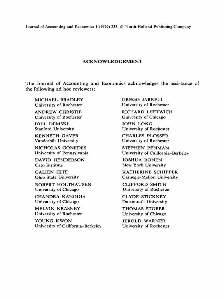 Acknowledgement 1979 | PDF | Self-Improvement