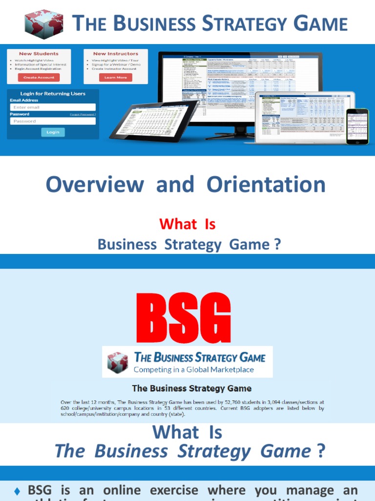 Business Strategy Game Overview | PDF | Stocks | Strategic Management