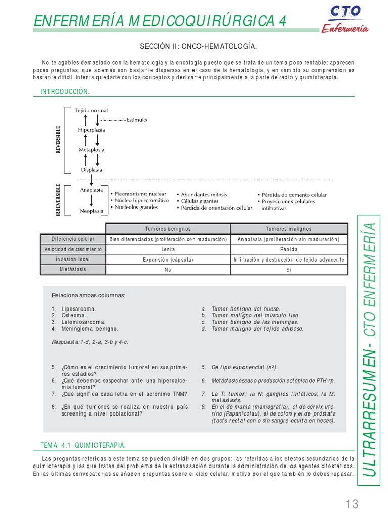 Ultraresumenes Onco Hematología | PDF | Quimioterapia | Metástasis