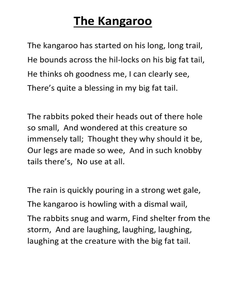 The Kangaroo Words | PDF