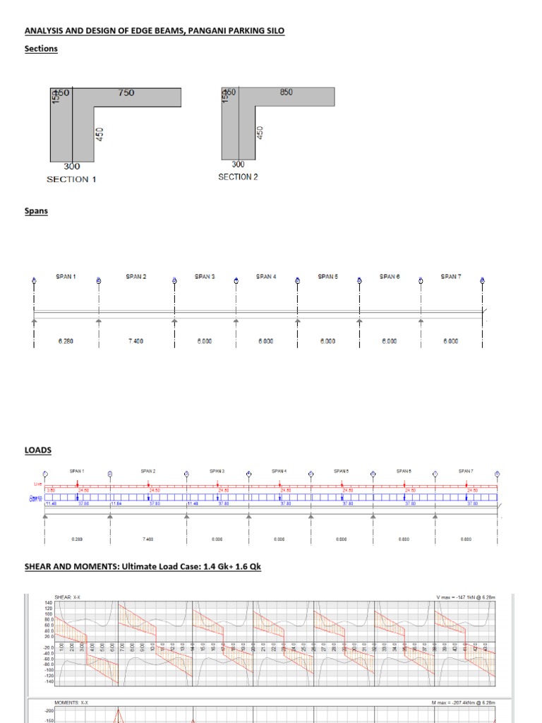 Edge Beam Design for Pangani Silo | PDF