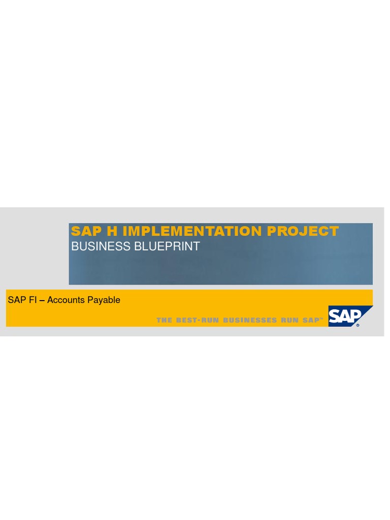 SAP FI Accounts Payable Blueprint Document | PDF | Business Process ...
