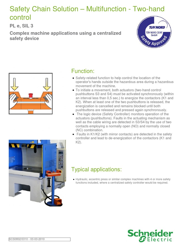Two-Hand Control Safety Solutions | PDF | Switch | Engineering