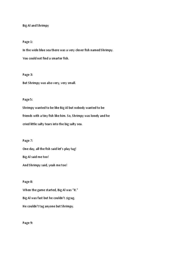 Big Al and Shrimpy Text | PDF