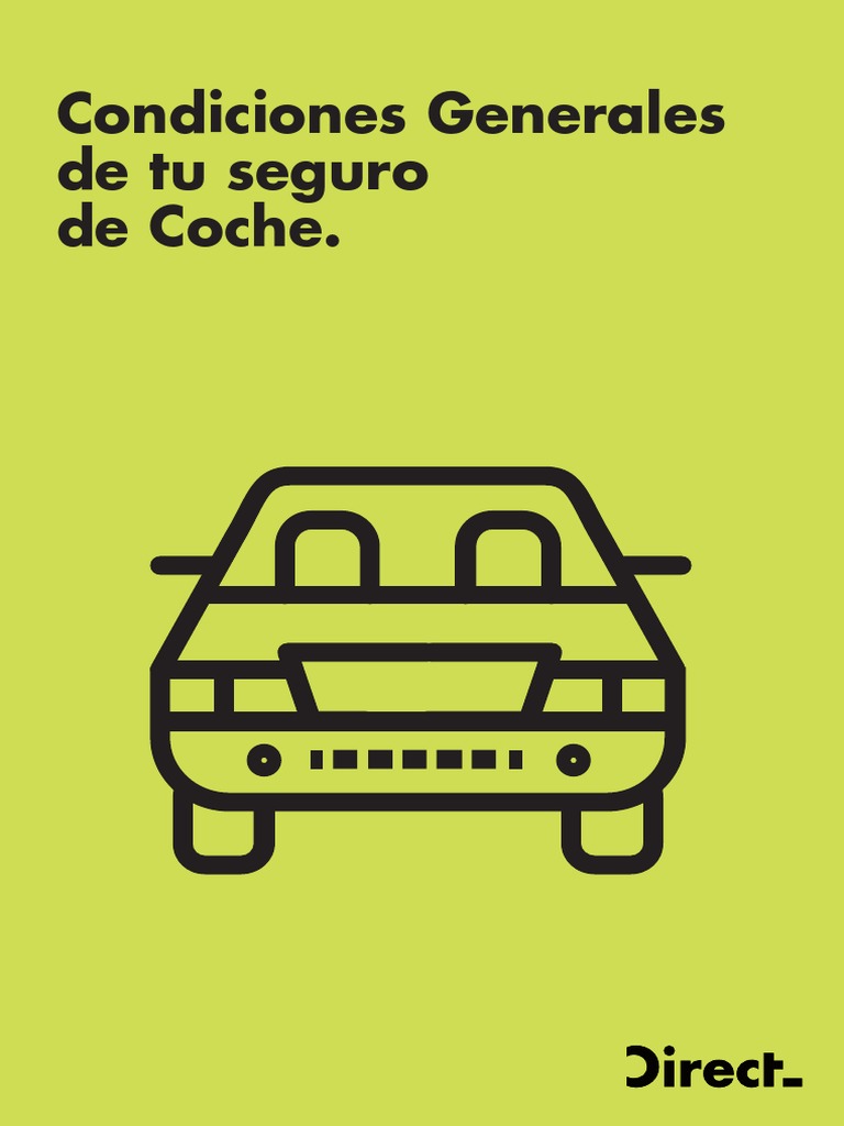 Condiciones Generales Coche Direct | PDF | Póliza de seguros | Seguro