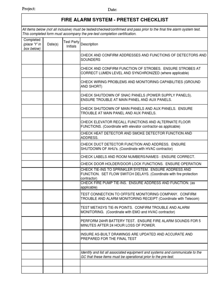 fire_alarm_pretest_report_rev1.pdf | Hvac | Elevator | Free 30-day ...