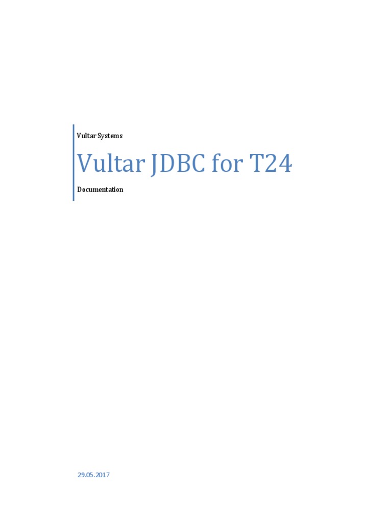 Vultar JDBC Driver For T24/jBase | PDF | Microsoft Sql Server | Oracle ...