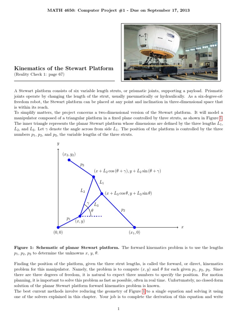 Kinematics of The Stewart Platform | PDF | Trigonometric Functions ...