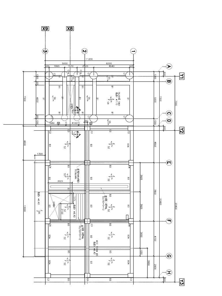 Sludge Dewatering Building Structural Drawings