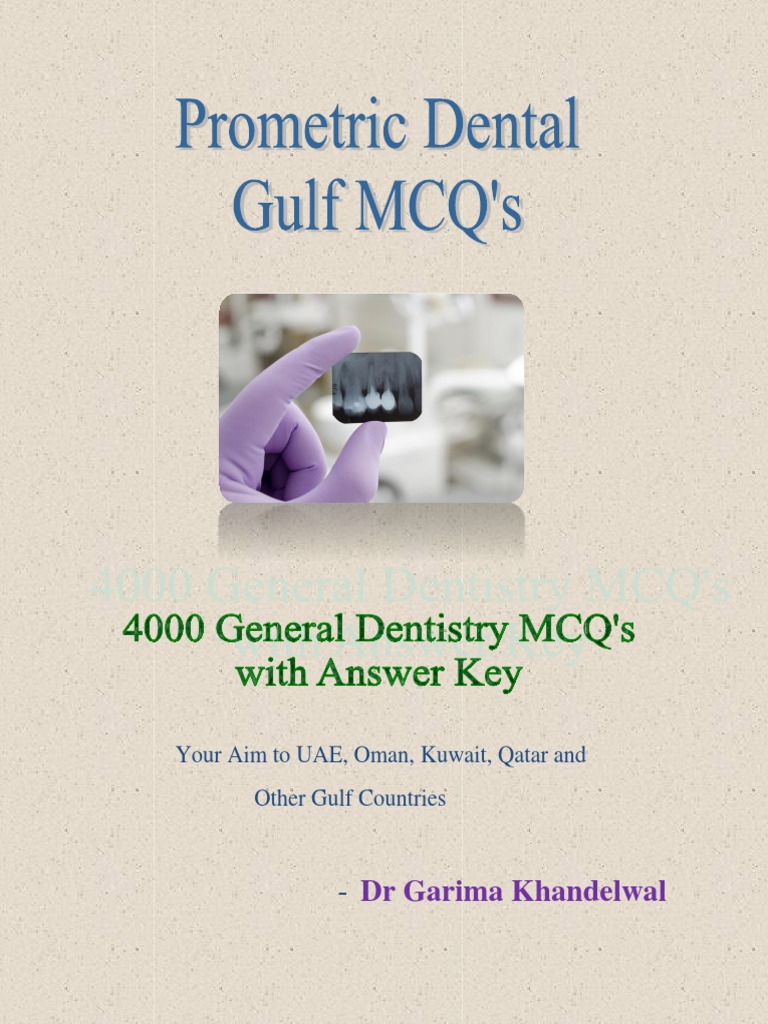 Sample Prometric Dental MCQ Booklet | PDF | Human Tooth | Dentures