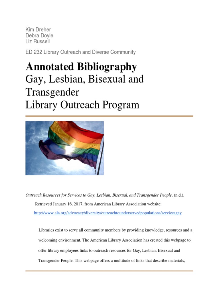 GLBT Library Outreach Resources Guide | PDF | Lgbt | LGBTQIA+ Studies
