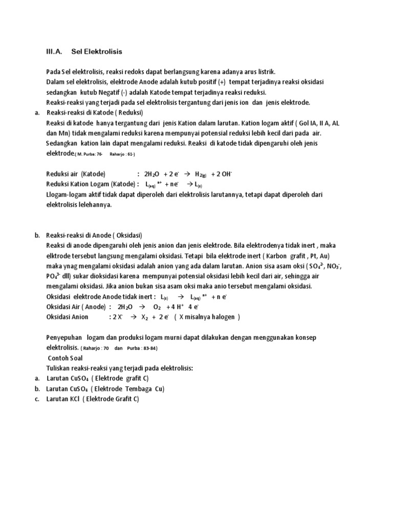 Reaksi Katode Dan Anoda | PDF