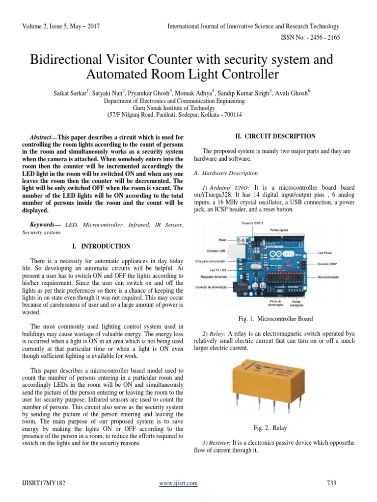 Bidirectional Visitor Counter With Security System and Automated Room ...