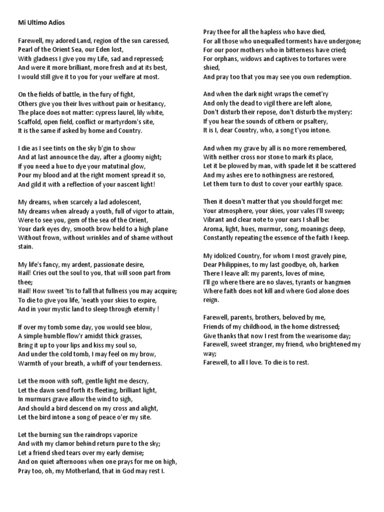 Mi Ultimo Adios | PDF | Religion And Belief