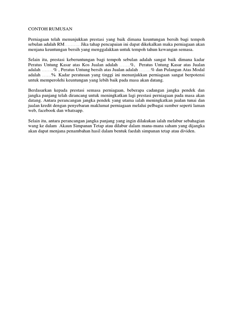 Contoh Rumusan | PDF